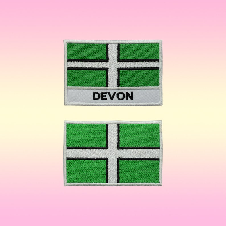 DEVON County Flag Embroidered Iron on Patch Sew on Badge - Etsy