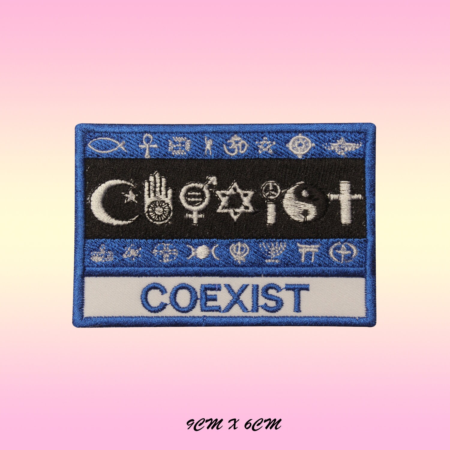 COEXIST Flag Embroidered Iron on Patch Sew on Badge Country - Etsy UK