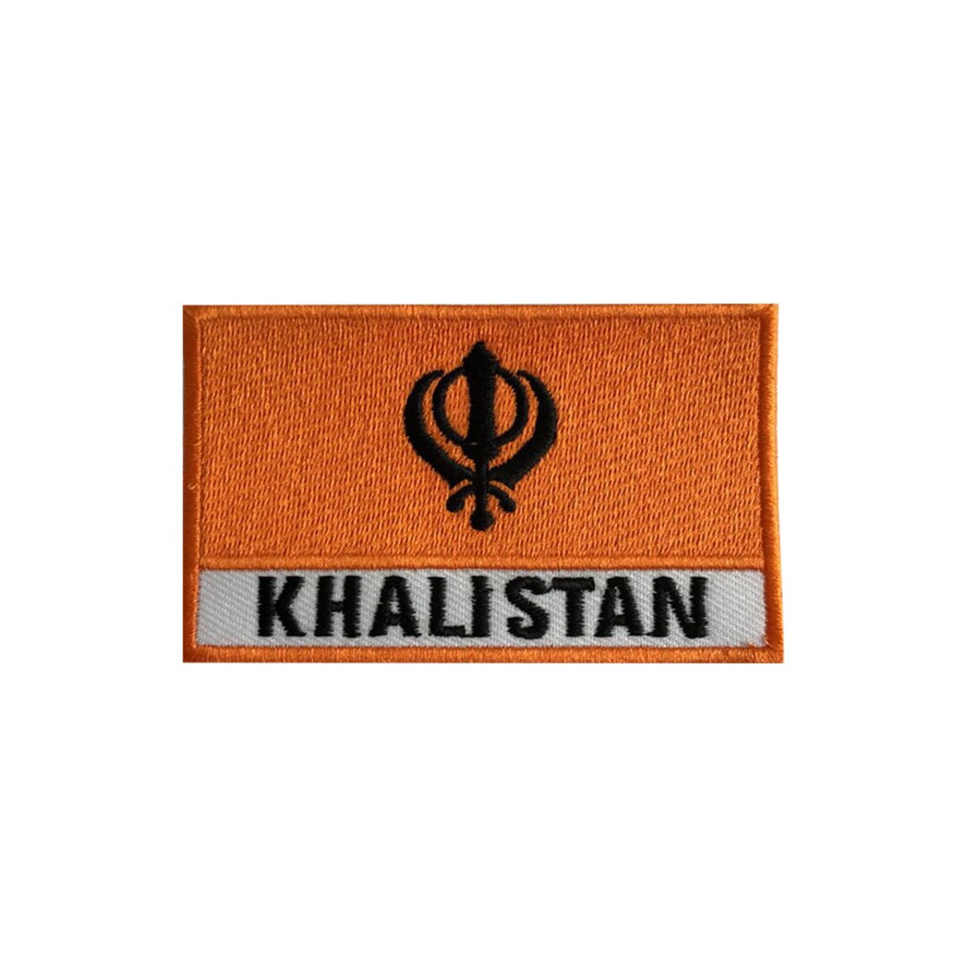 Khalistan Flag Patch Embroidered Iron on Patch Sew on Badge - Etsy
