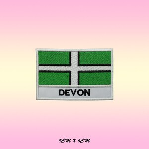 DEVON County Flag Embroidered Iron on Patch Sew on Badge - Etsy