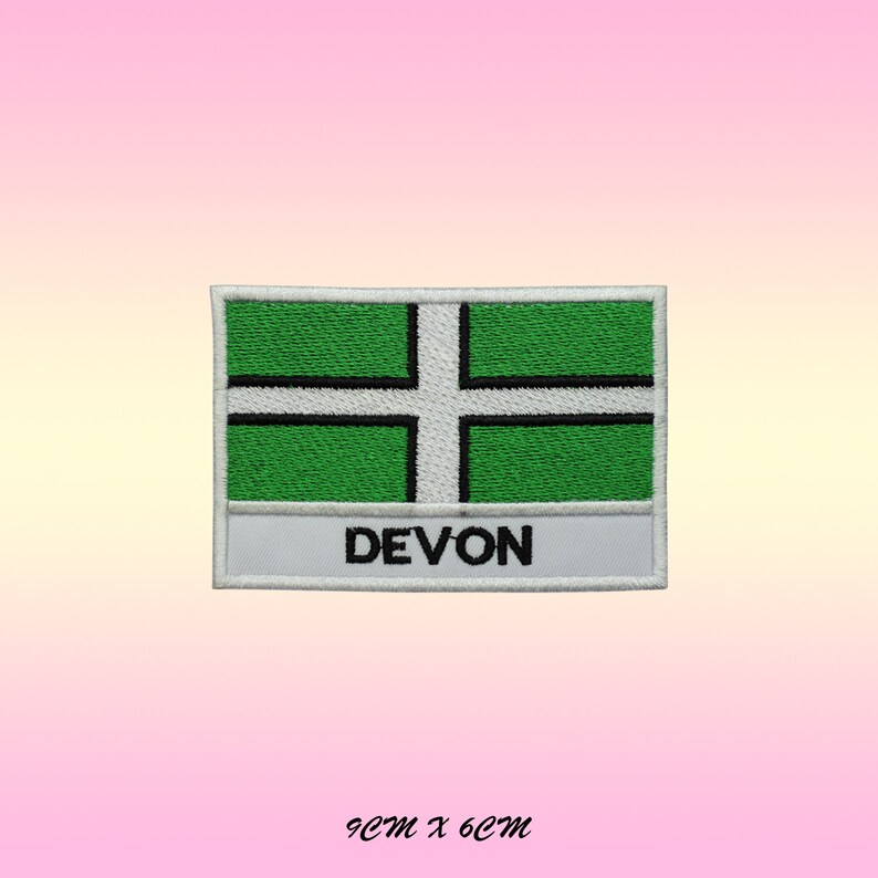 DEVON County Flag Embroidered Iron on Patch Sew on Badge - Etsy