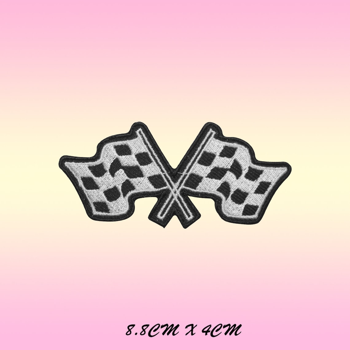 The Chequered Flag Car Brand Logo Racing Sponsor Embroidered - Etsy