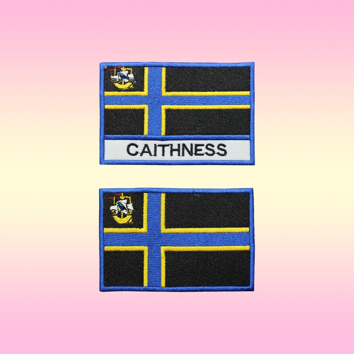 CAITHNESS County Flag Embroidered Iron on Patch Sew on Badge - Etsy