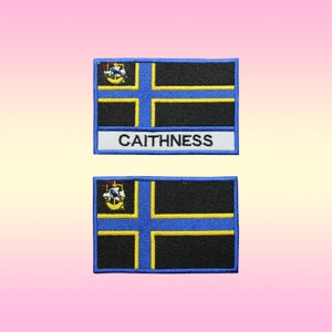 CAITHNESS County Flag Embroidered Iron on Patch Sew on Badge - Etsy