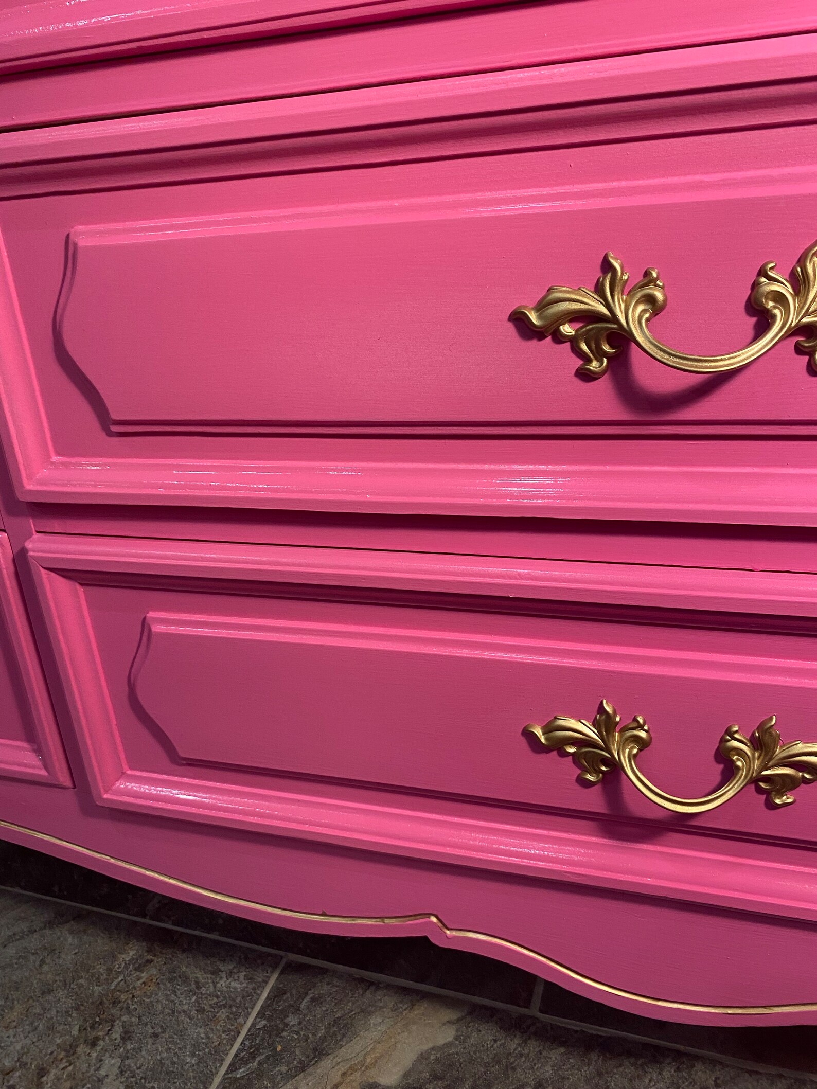 Hot Pink Henry Link French Provincial, Unique Vintage Dresser, Barbie ...