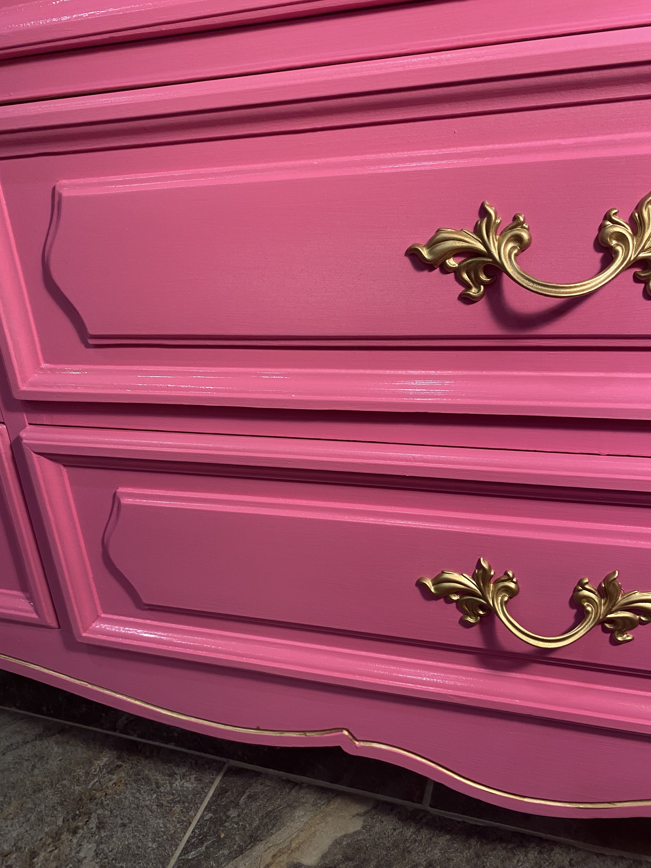 Hot Pink Henry Link French Provincial, Unique Vintage Dresser, Barbie ...