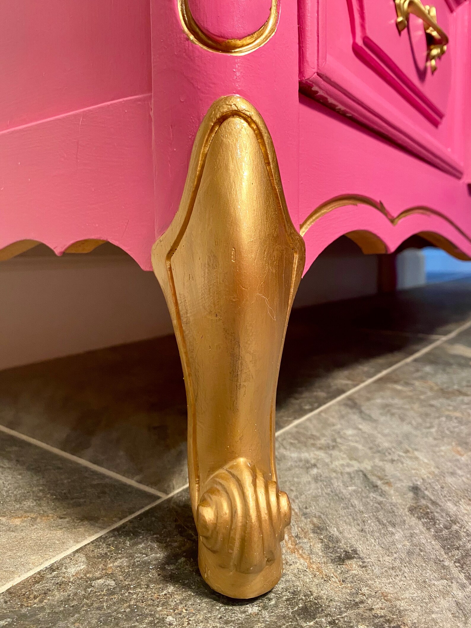 Hot Pink Henry Link French Provincial, Unique Vintage Dresser, Barbie ...