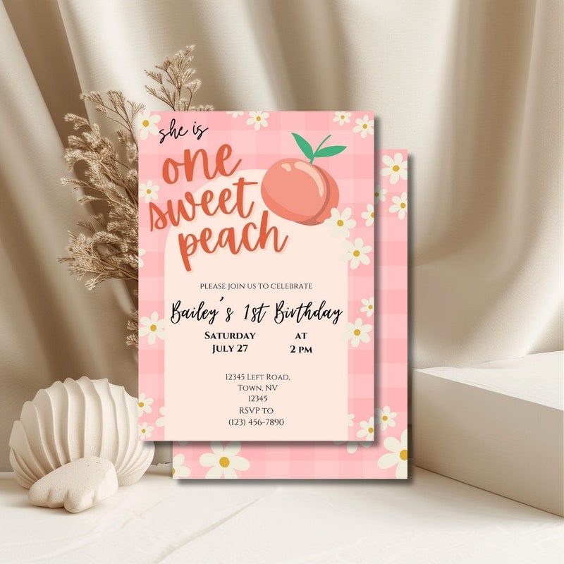 One Sweet Peach Birthday - Etsy
