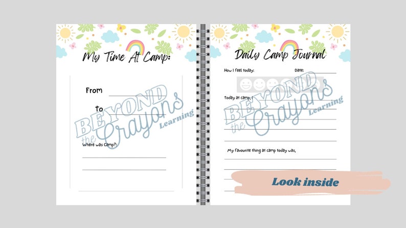 Summer Camp Journal Printable, Camp Diary, Instant Download - Etsy