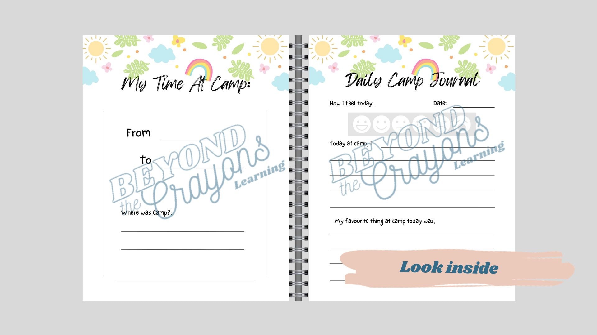 Summer Camp Journal Printable, Camp Diary, Instant Download - Etsy