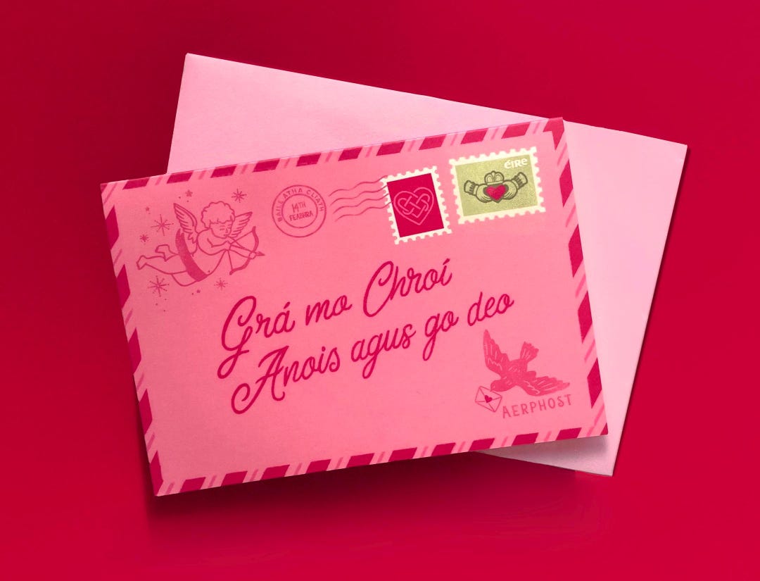 Grá Mo Chroí Valentine’s Day Card – Irish Love Letter Design, A6 Tent Fold - Etsy