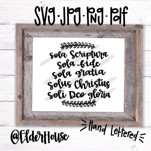 Solas of Reformation Svg - Etsy