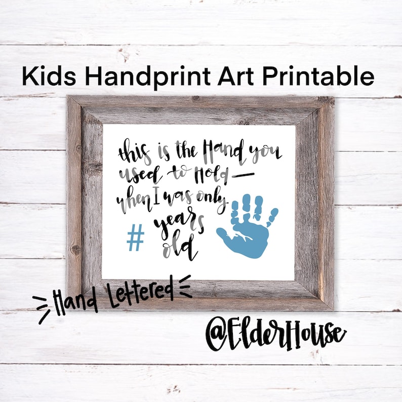 This is the Hand You Used to Hold HORIZONTAL - Kids Printable Handprint ...