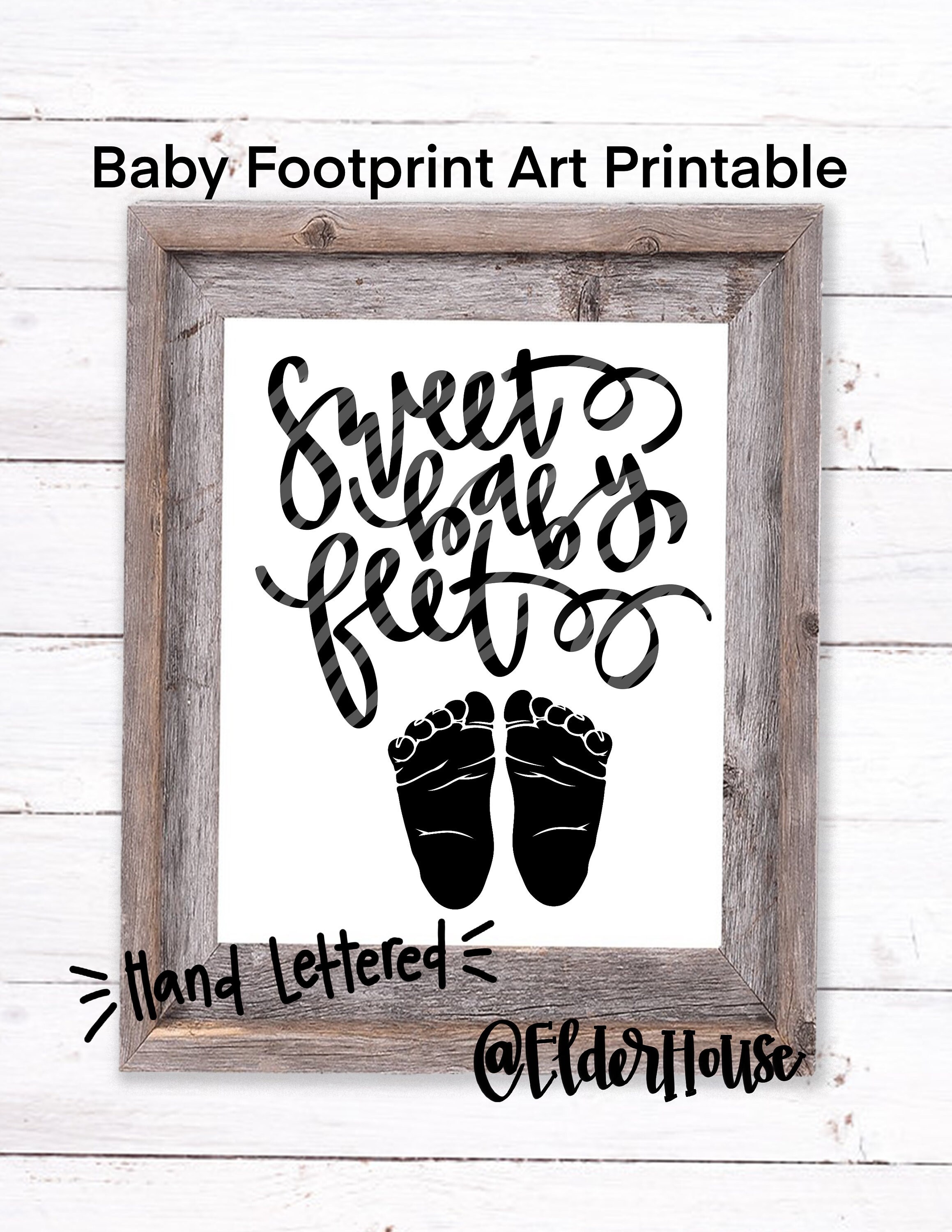 Sweet Baby Feet - Baby Footprint Art Printable - Etsy