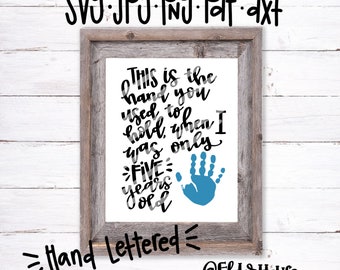 This is the Hand You Used to Hold - Kids Printable Handprint Artwork - Etsy