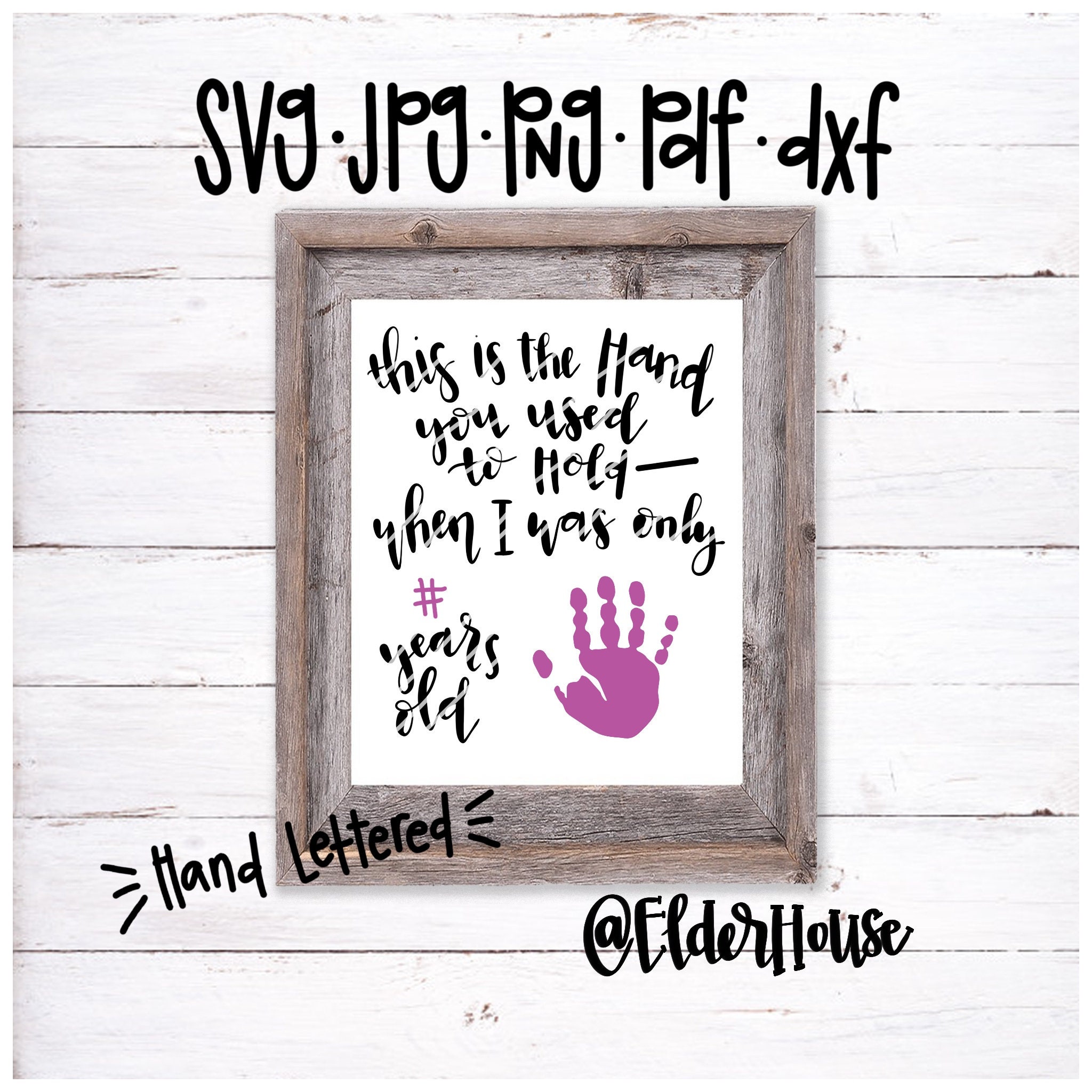 This is the Hand You Used to Hold - Kids Printable Handprint Artwork - Etsy