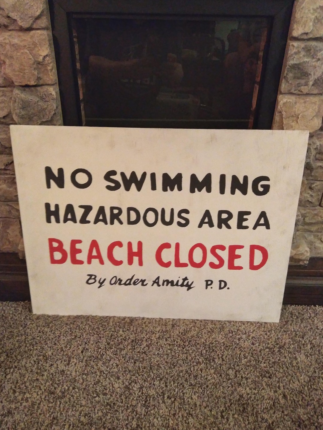 Jaws Beach Closed Sign - Etsy