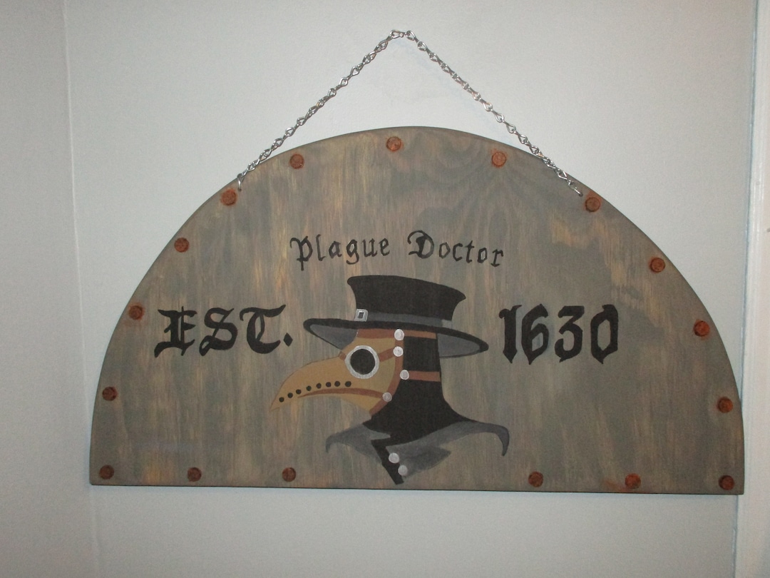 Plague Dr. Rustic Advertisement Sign - Etsy
