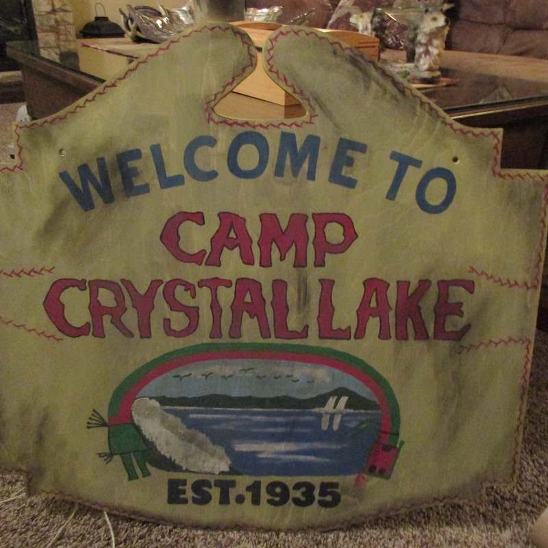 Camp Crystal Lake Sign - Etsy