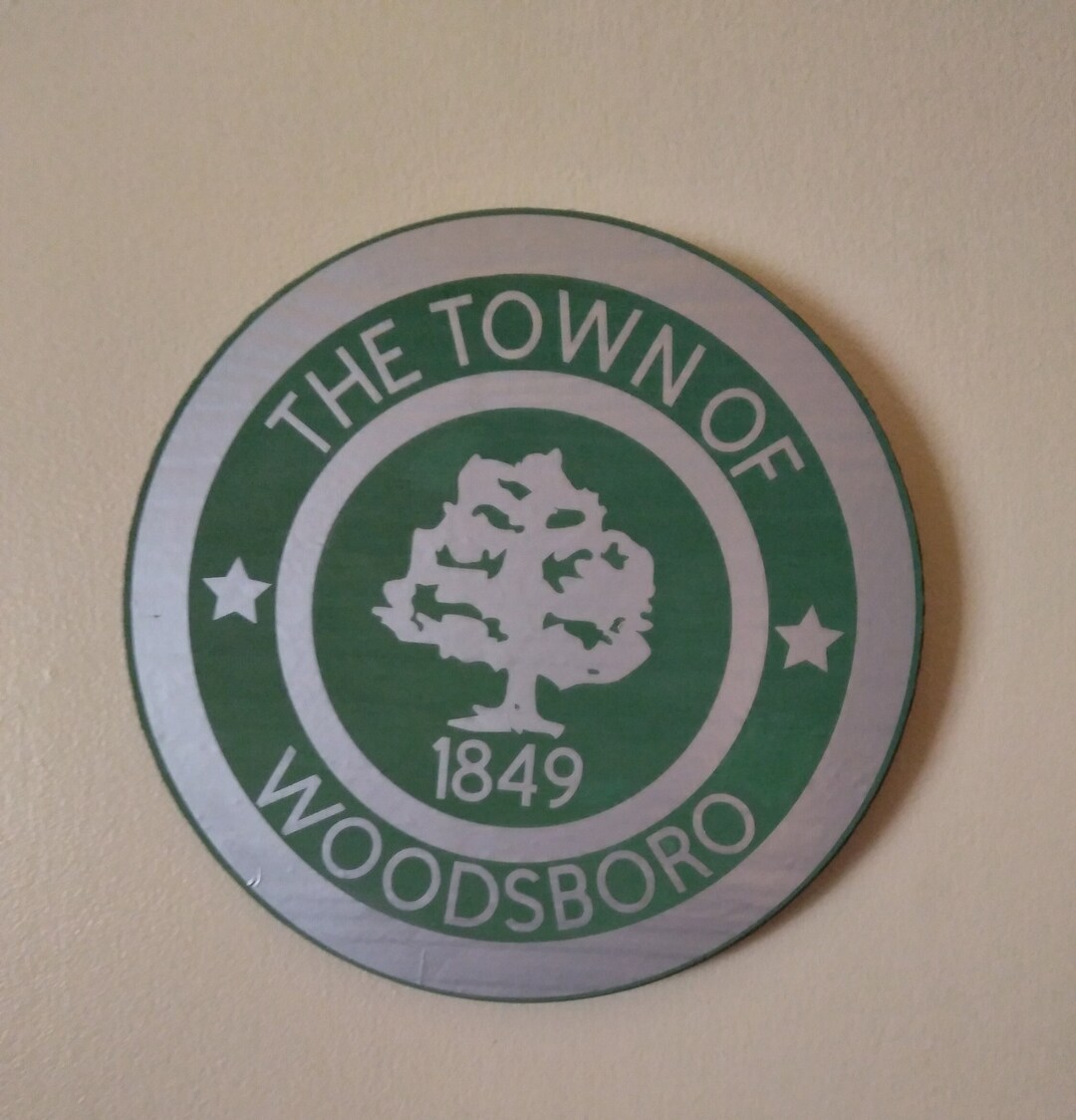 The Town of Woodsboro Emblem Sign - Etsy