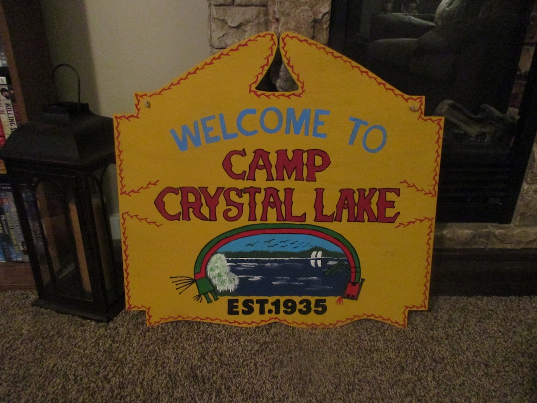 Camp Crystal Lake Sign - Etsy