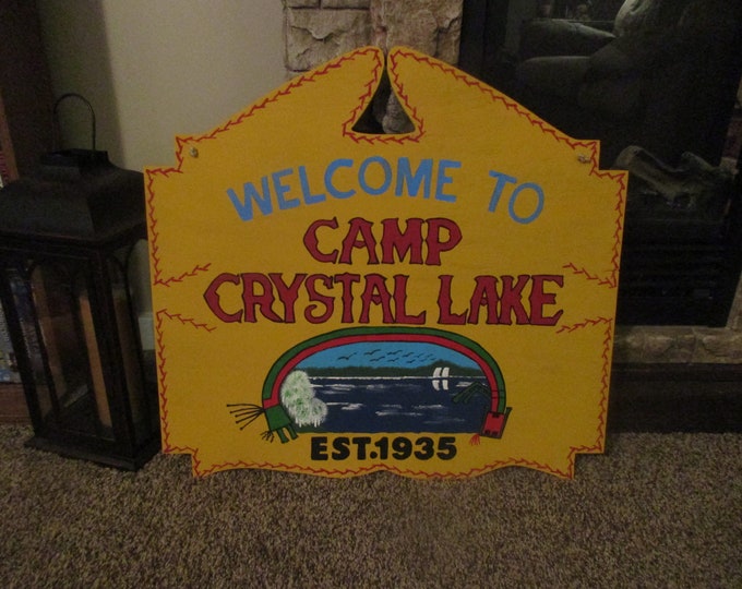Camp Crystal Lake Sign - Etsy