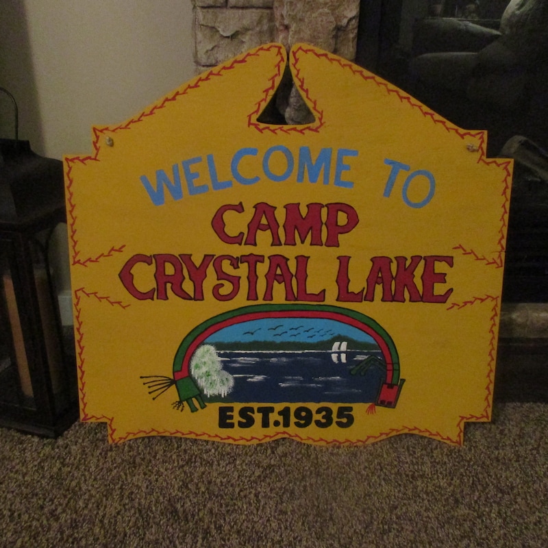 Camp Crystal Lake Sign - Etsy