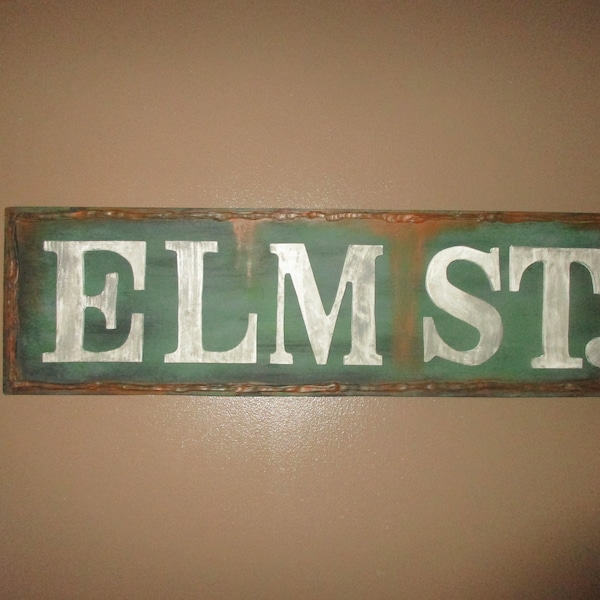 Metal Elm Street Sign - Etsy