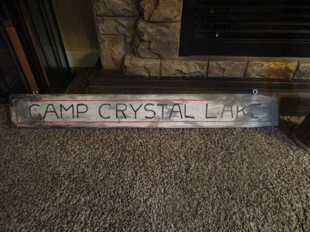 Worn Camp Crystal Lake Road Sign Friday Pt 1 - Etsy
