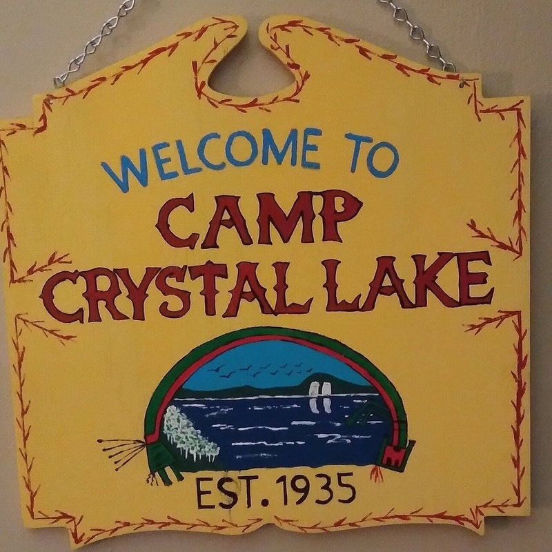 Camp Crystal Lake Sign - Etsy