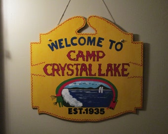 Wooden Camp Crystal Lake Sign | Etsy