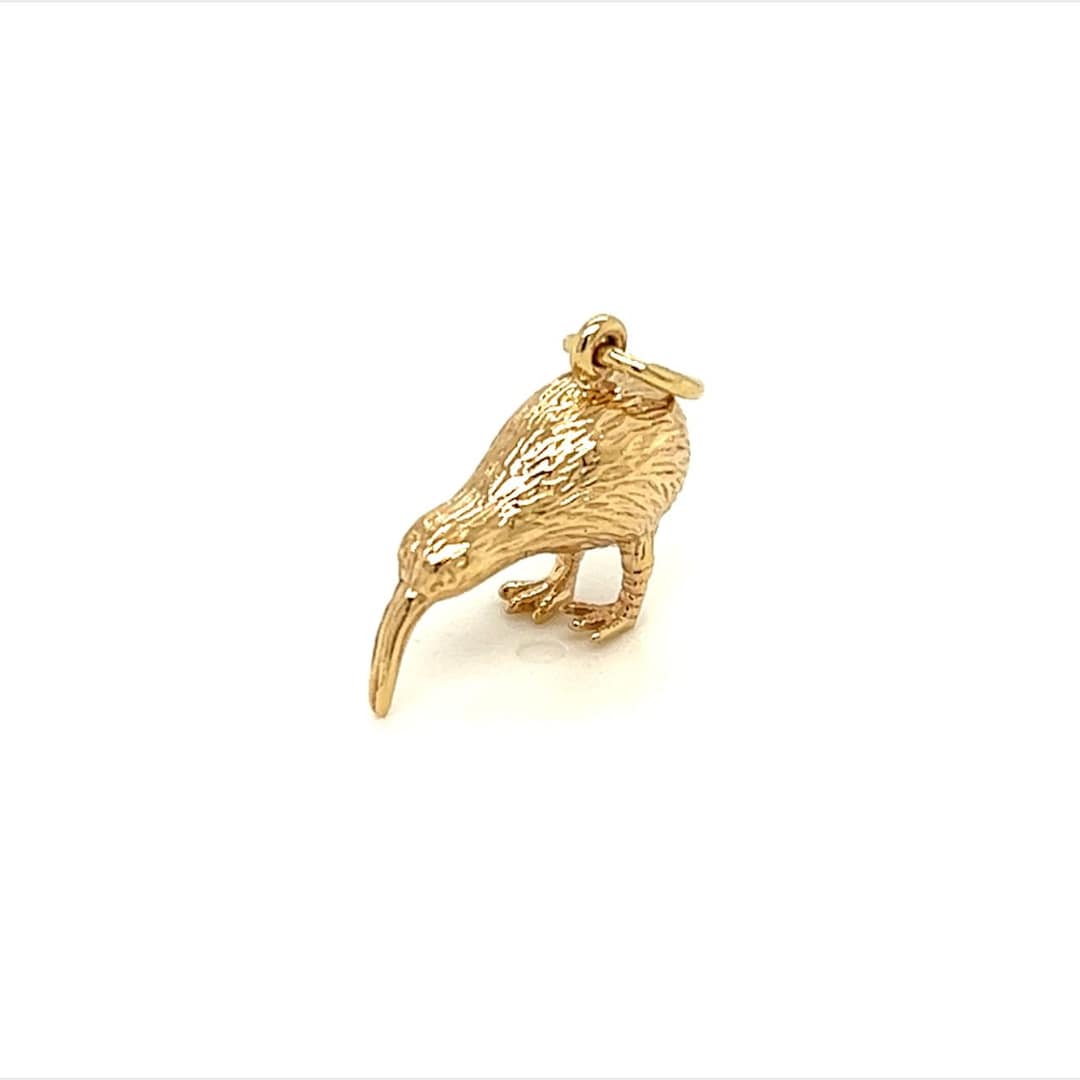 Solid 9ct Gold Kiwi Bird Charm Pendant - Etsy