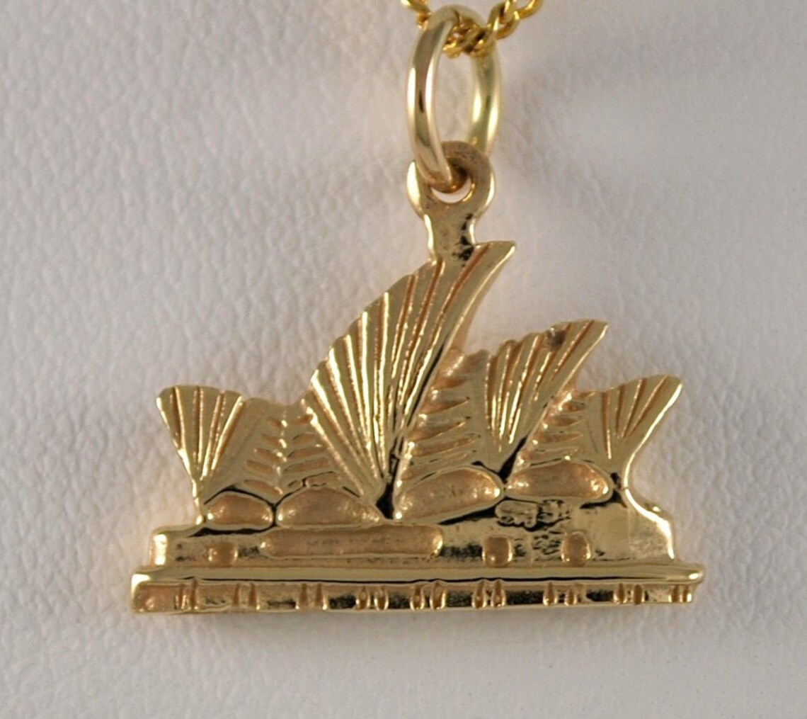 Solid 9ct Gold Opera House Charm Pendant - Etsy