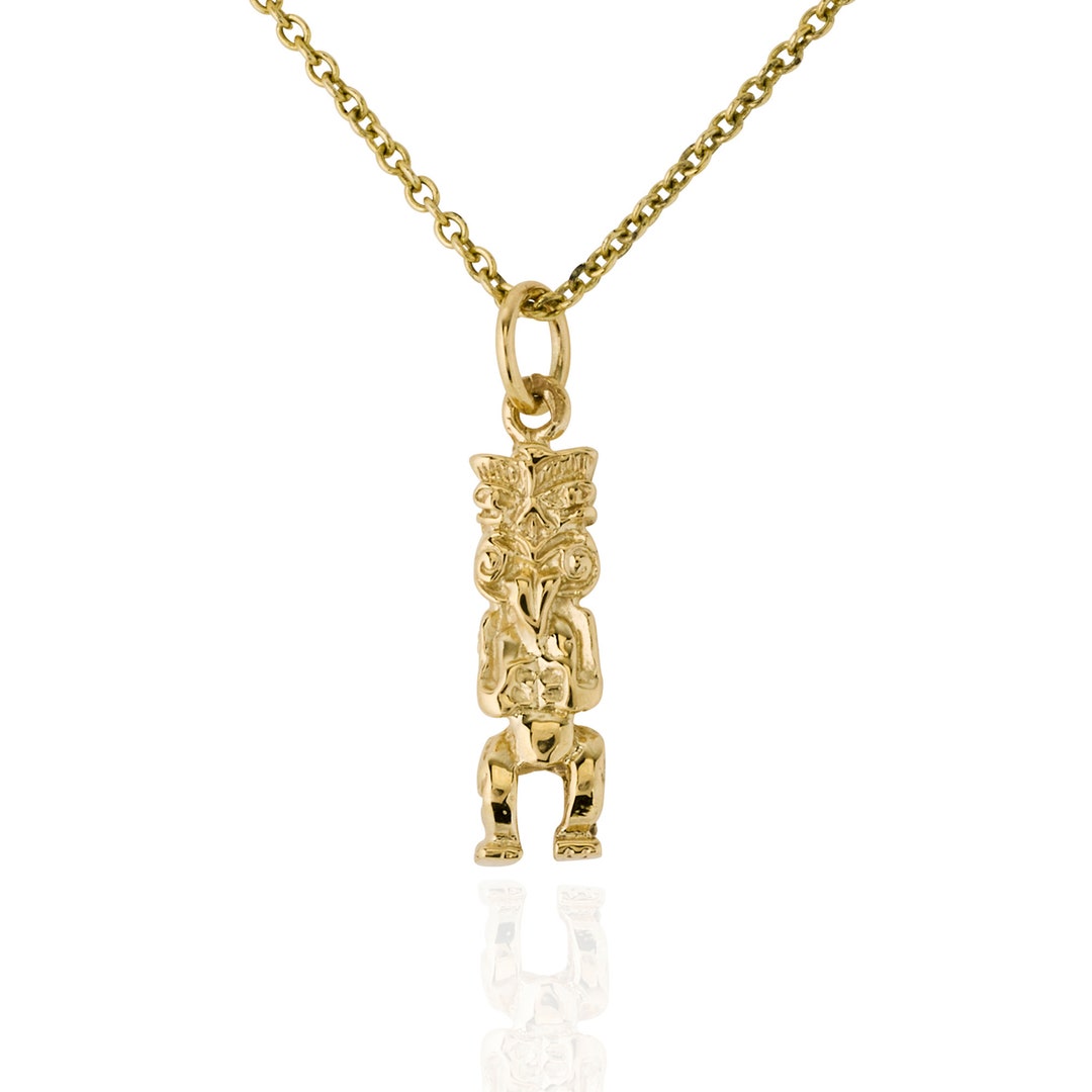 Solid 9ct Gold Tiki Charm Pendant - Etsy