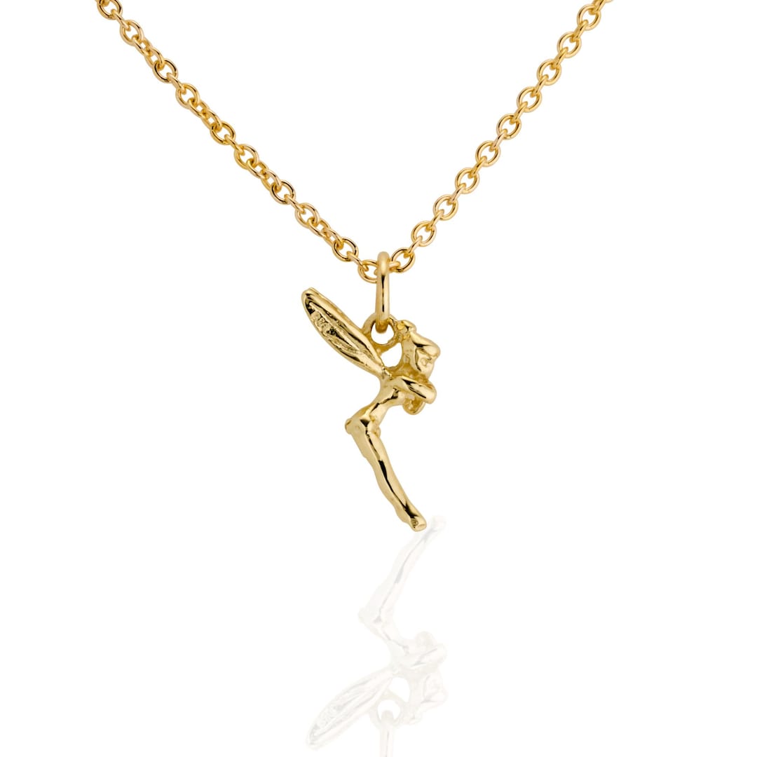 9ct Gold Tinkerbell Charm Pendant - Etsy