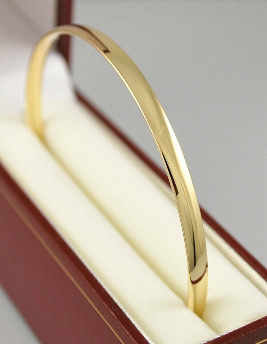 Solid 9ct Yellow Gold Bangle - 12.2 Grams - Etsy Australia