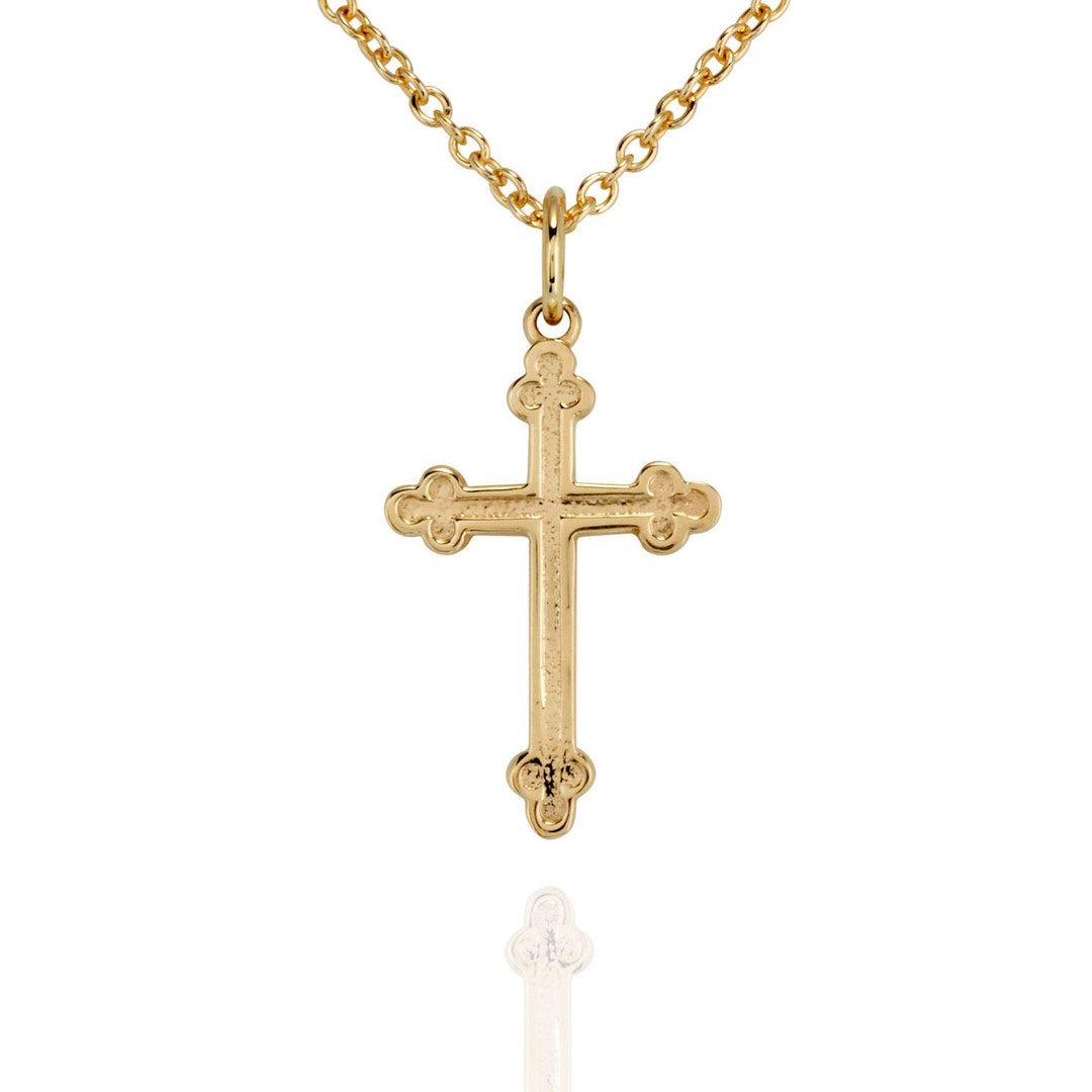 Solid 9ct Gold Cross Charm Pendant - Etsy Australia