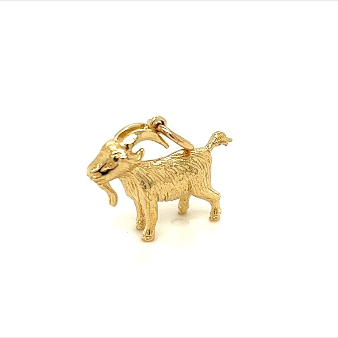 Solid 9ct Gold Goat Charm Pendant - Etsy Australia
