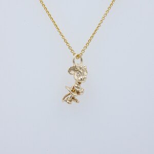 Solid 9ct Gold Minnie Mouse Charm Pendant - Etsy