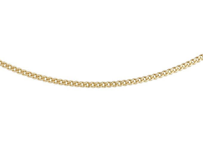 Solid 9ct Gold Curb Link Chain - Etsy