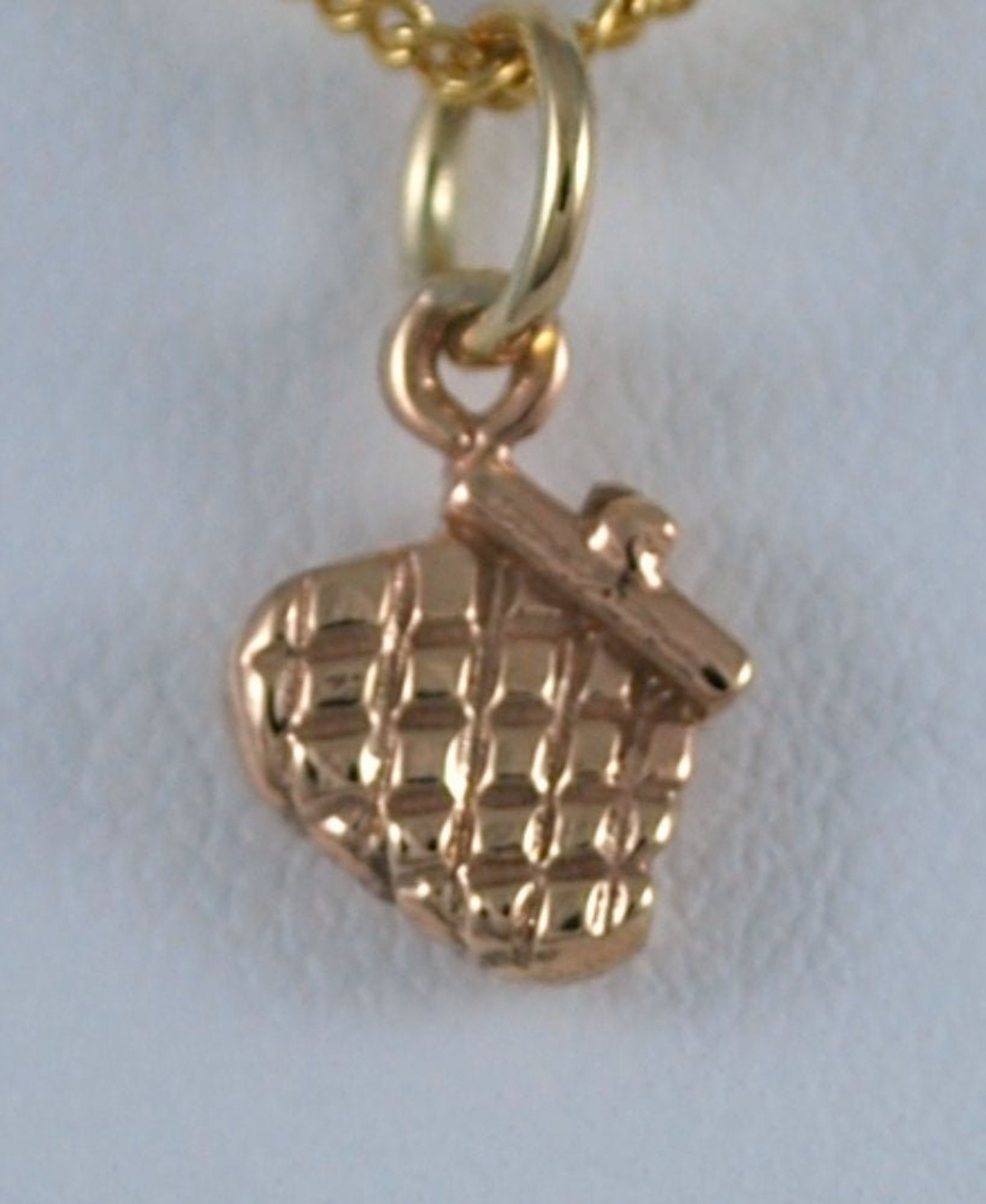 Solid 9ct Gold Purse Charm Pendant | Etsy