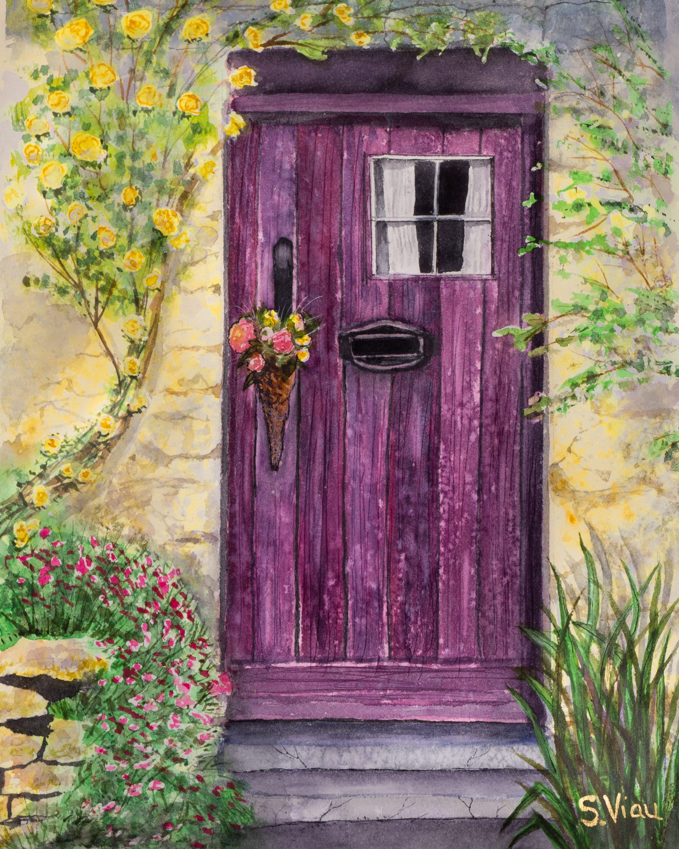 Old Purple Doors