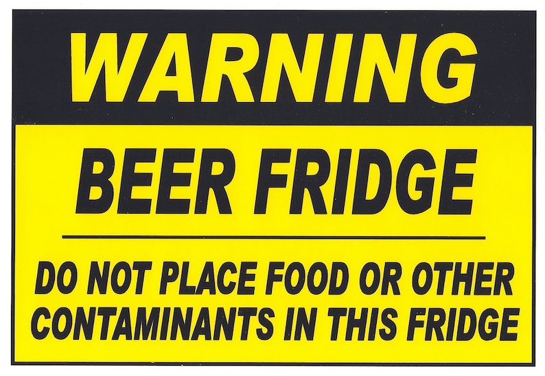 Funny Sign Refrigerator Magnets - Beer Fridge - 3 Different Sizes ...