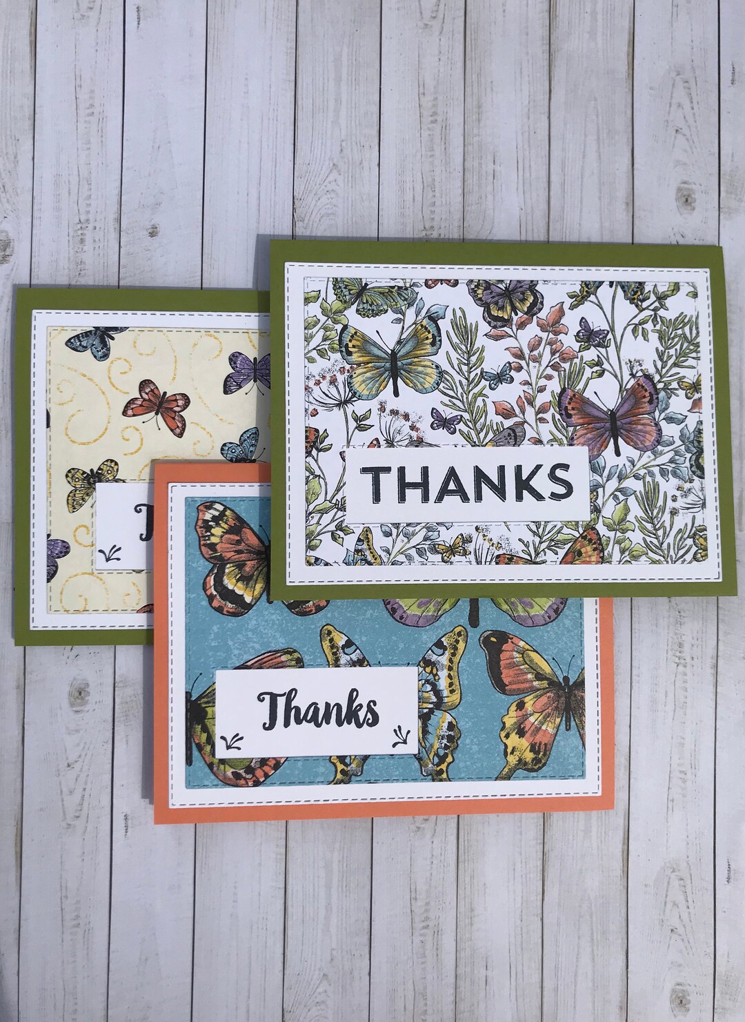 Thanks Handmade Card Set - Etsy