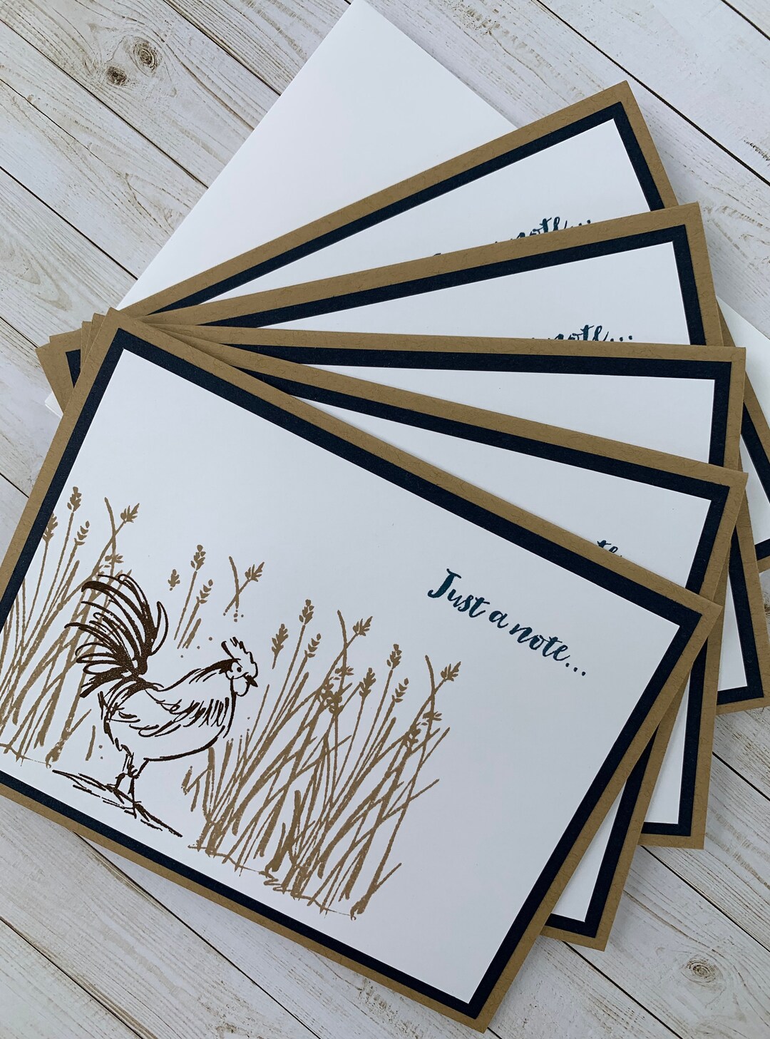 Just A Note Handmade Card Set - Etsy