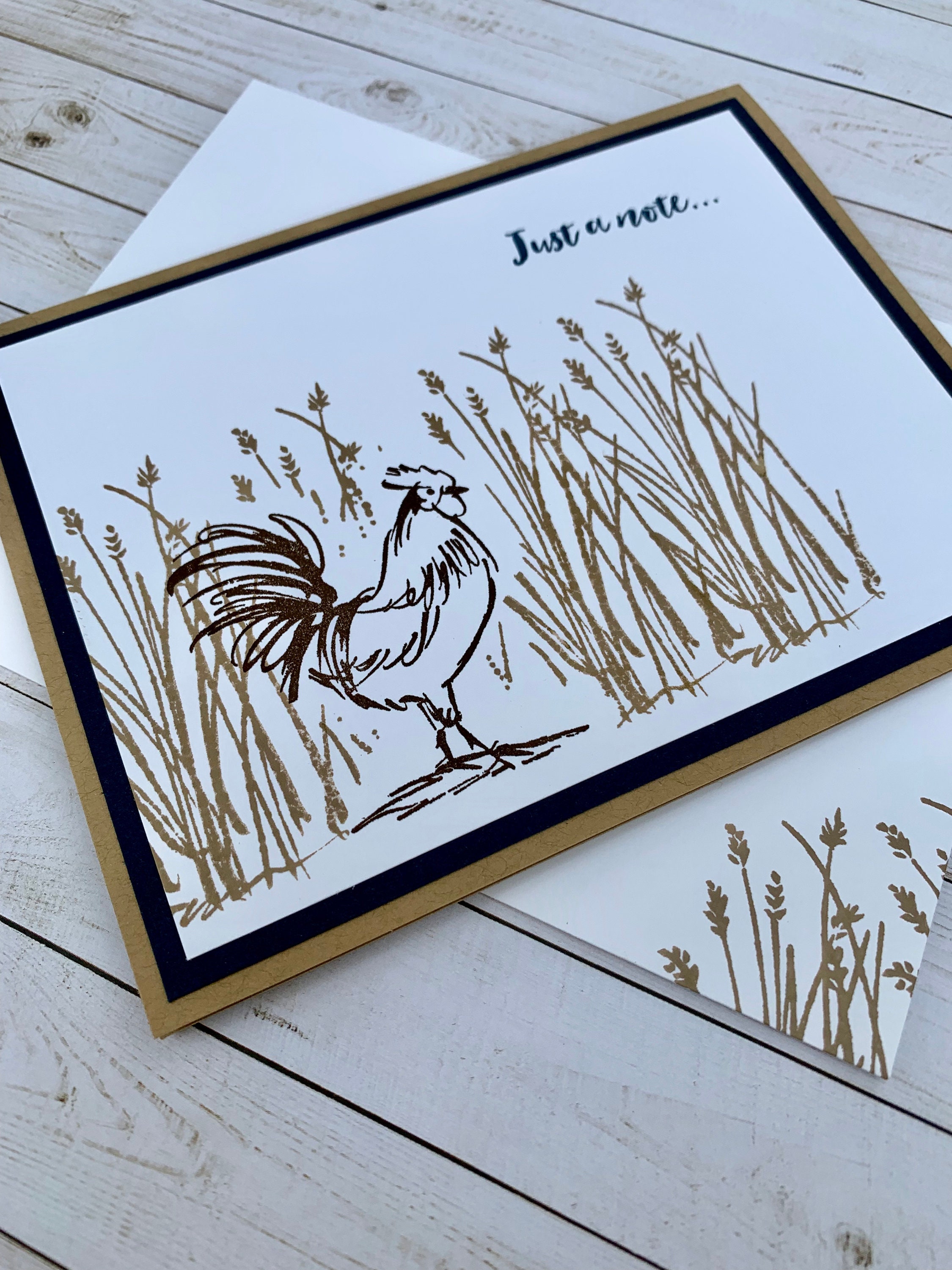 Just A Note Handmade Card Set - Etsy