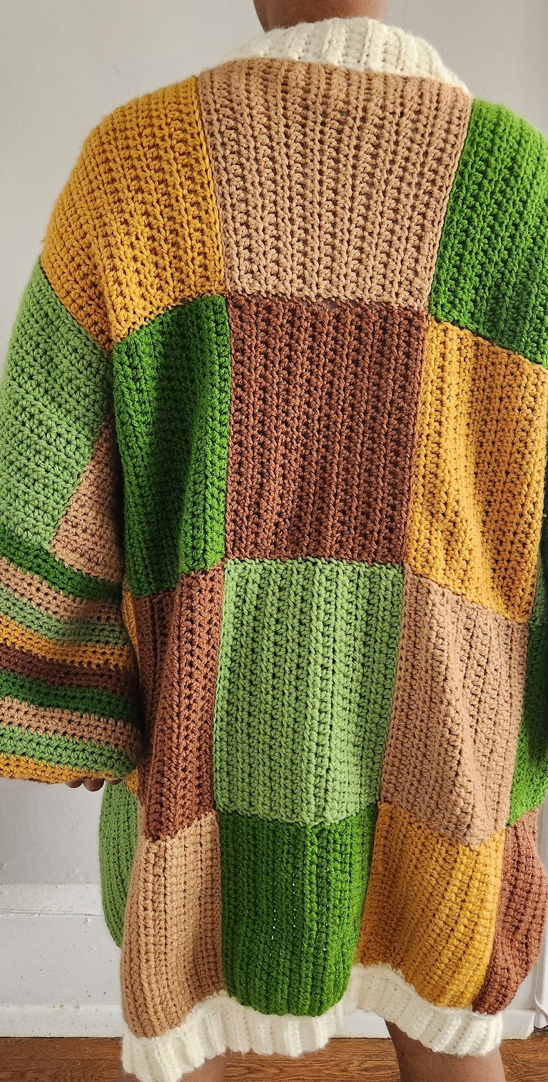 Crochet Patchwork Cardigan (long) - Etsy