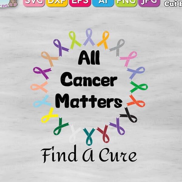 Cancer in All Colors Svg - Etsy