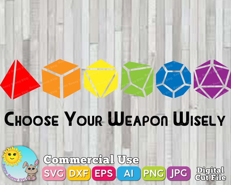 D20 Dice Choose Your Weapon Wisely SVG Dungeons and Dragons Dnd ...
