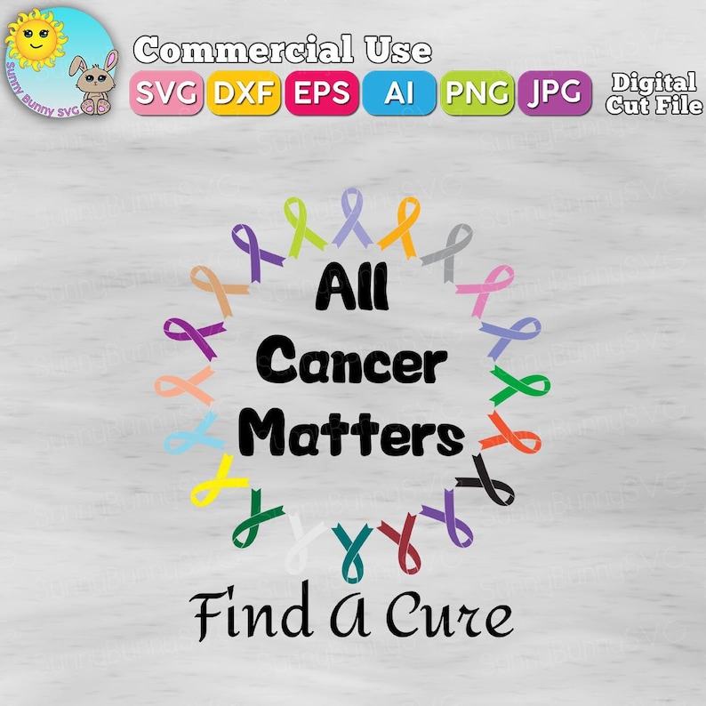 Cancer Awareness Svg | All Cancers Matter Svg | Cancer Svg | Find a ...